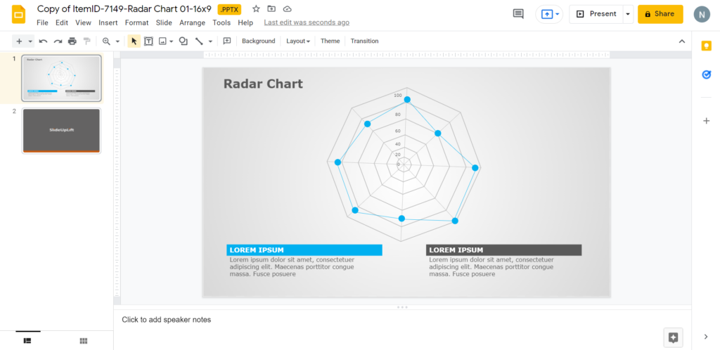 Radar Chart Template