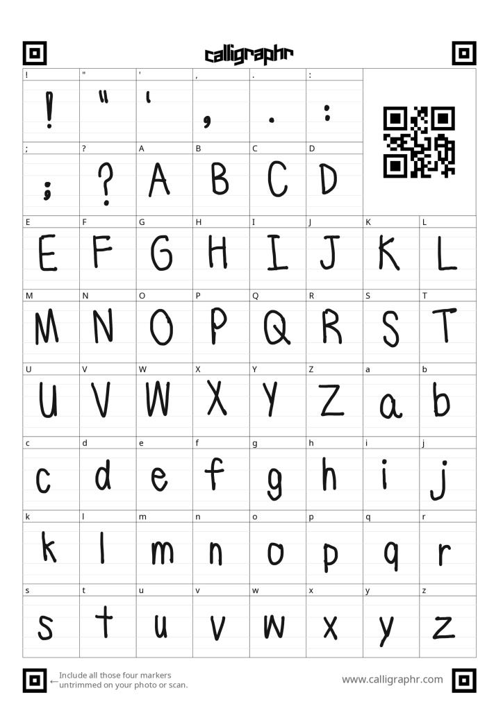 Make Your Own Handwriting Font Photographs