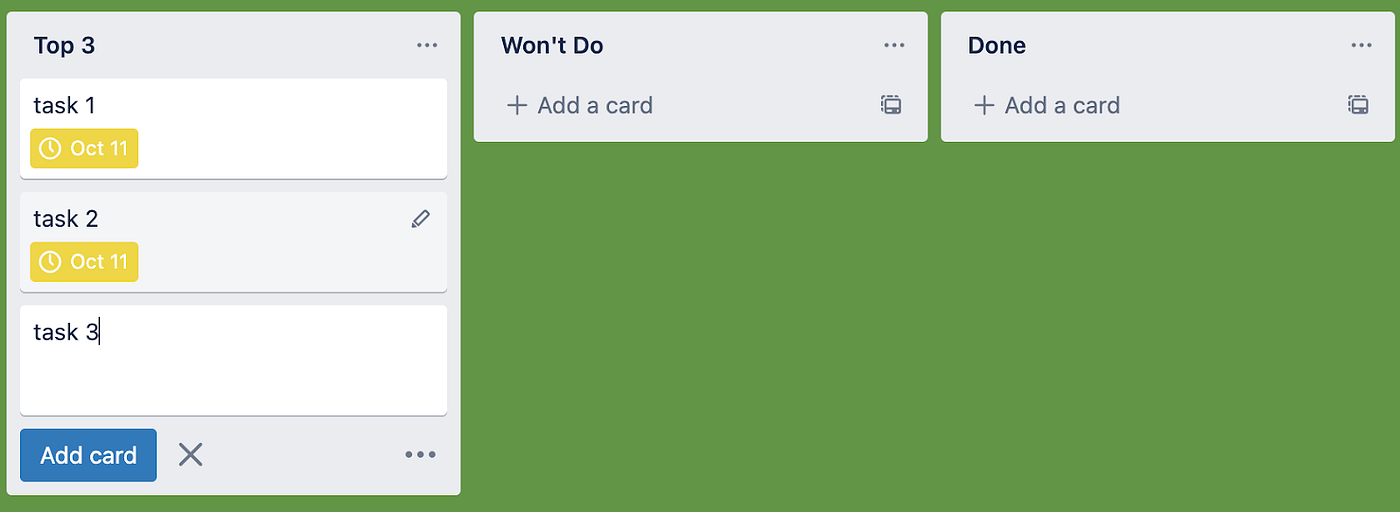 Kaizen Trello