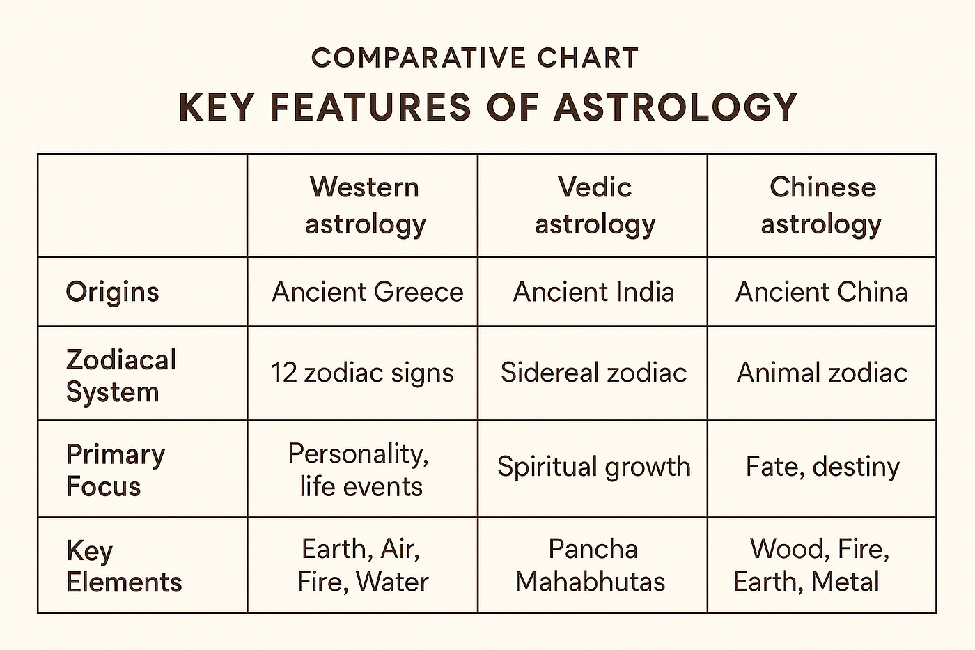 Chinese And Western Astrology Compatibility Chart