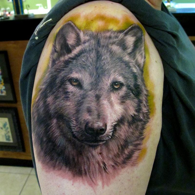 Tatouage De Loup Sur L'épaule Les 45 Plus Beaux Tatouages De Loups
