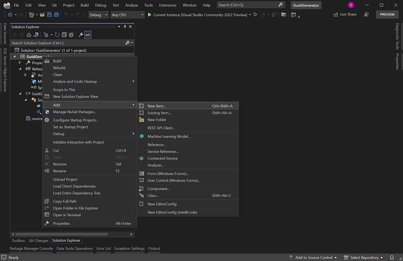 Windows Visual Studio 2019 C