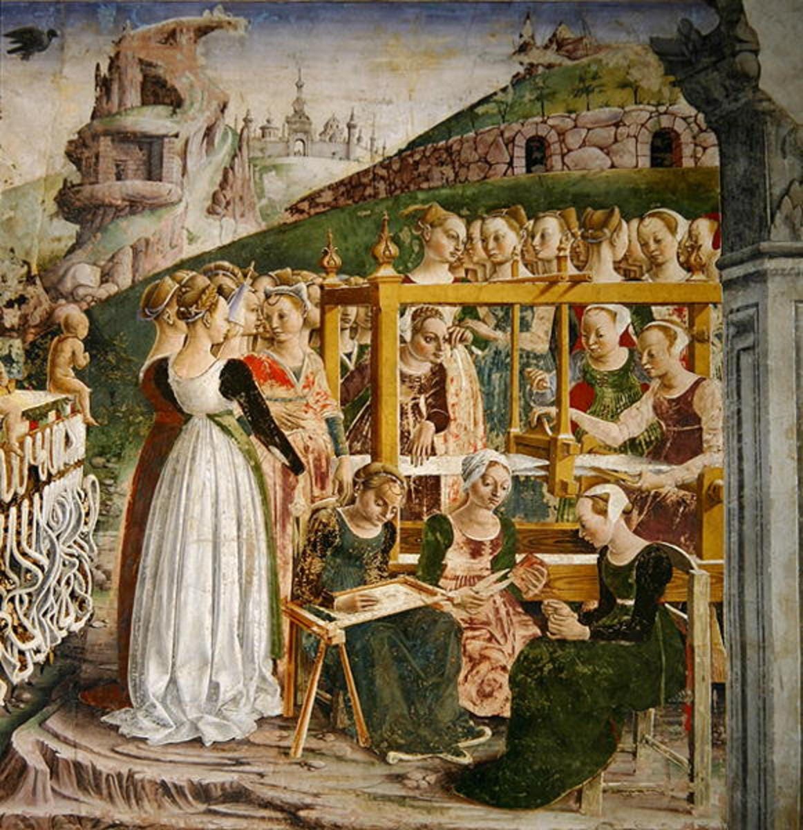 Arachne And Athena Weaving Contest