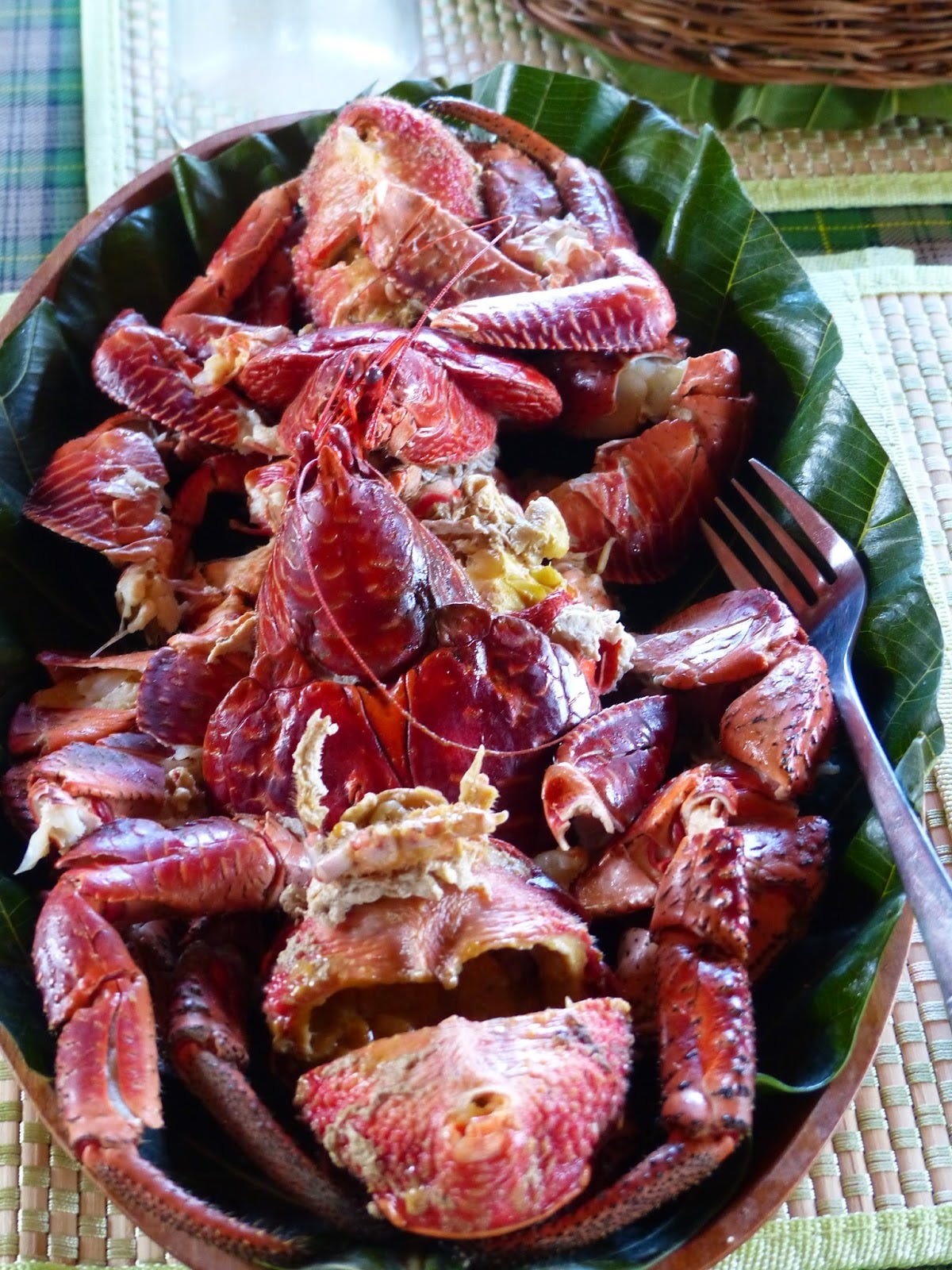 Cooked Coconut Crabs