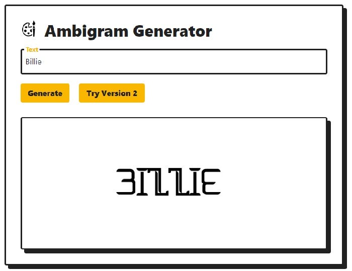 Ambigram Generator