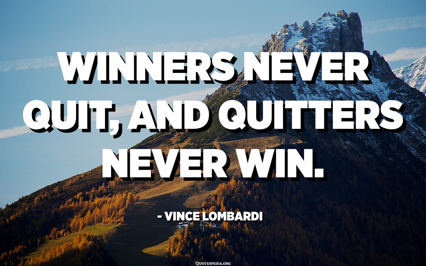 Quitters Never Win Quotes