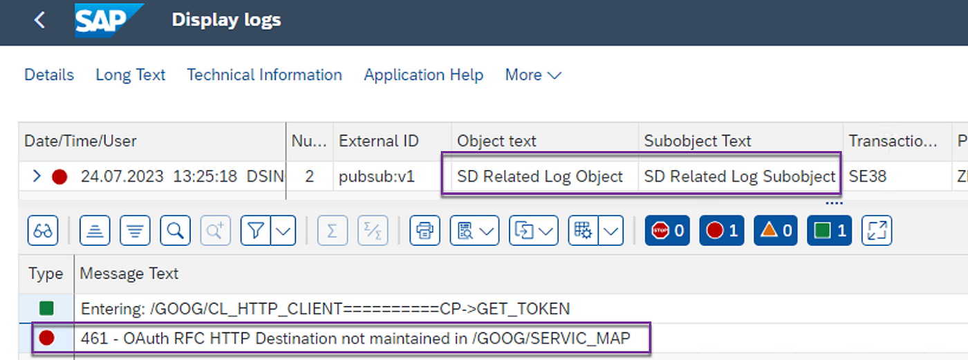 Application Logging in ABAP SDK for Google Cloud - SAP Community