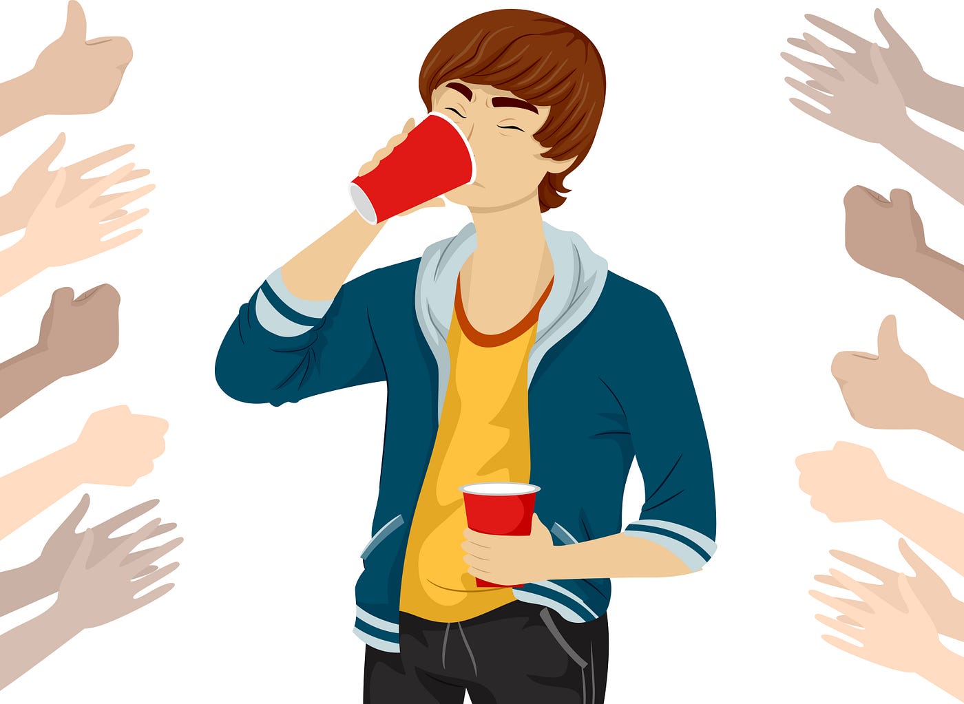 Peer Pressure Smoking Clipart