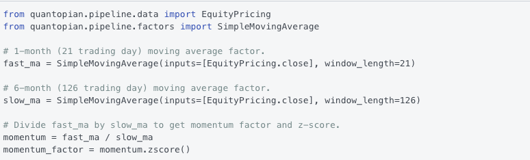 Quantopian Interface