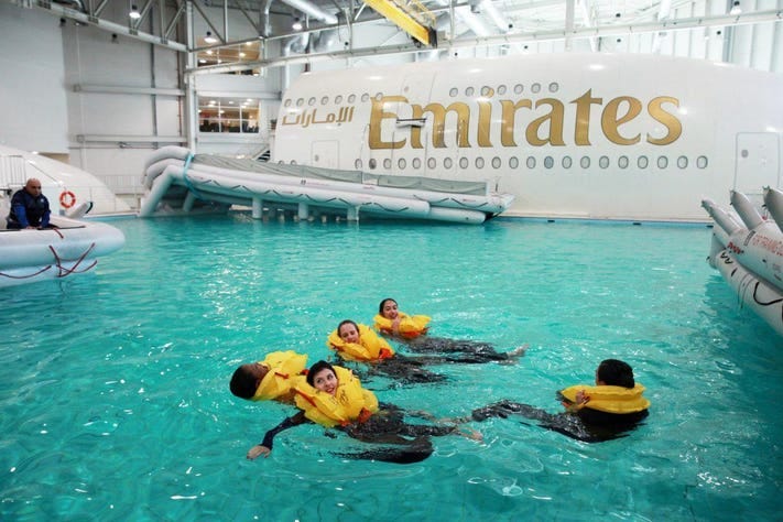 Airbus A380 First Class Swimming Pool