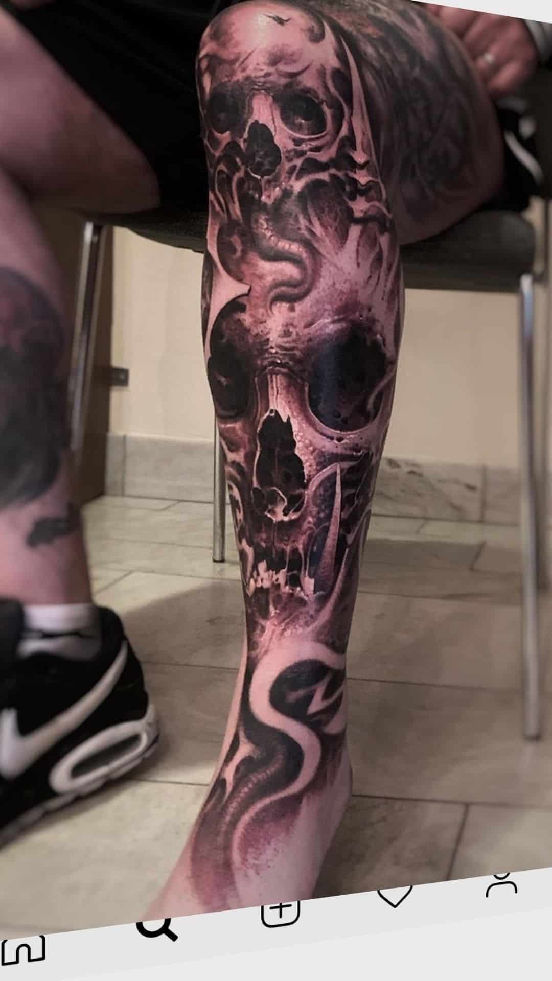Awesome Shin Tattoos