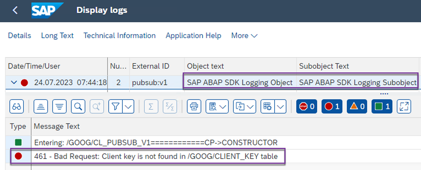 Application Logging in ABAP SDK for Google Cloud - SAP Community