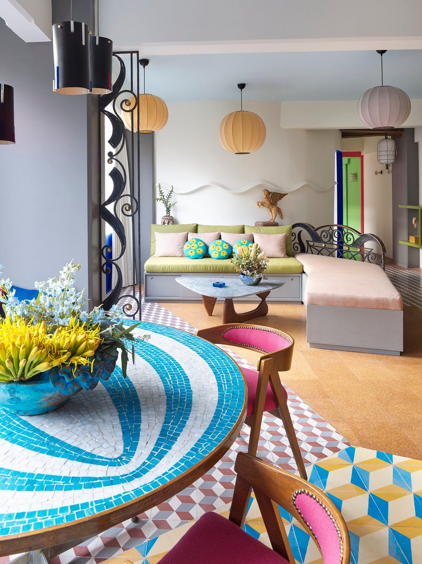 Retro Living Room Mexican Inspired Decor Modern Mexico