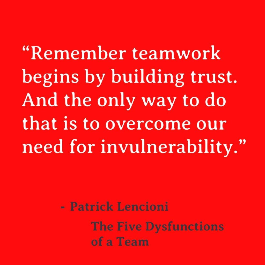 Patrick Lencioni Quote Building A Cohesive Leadership
