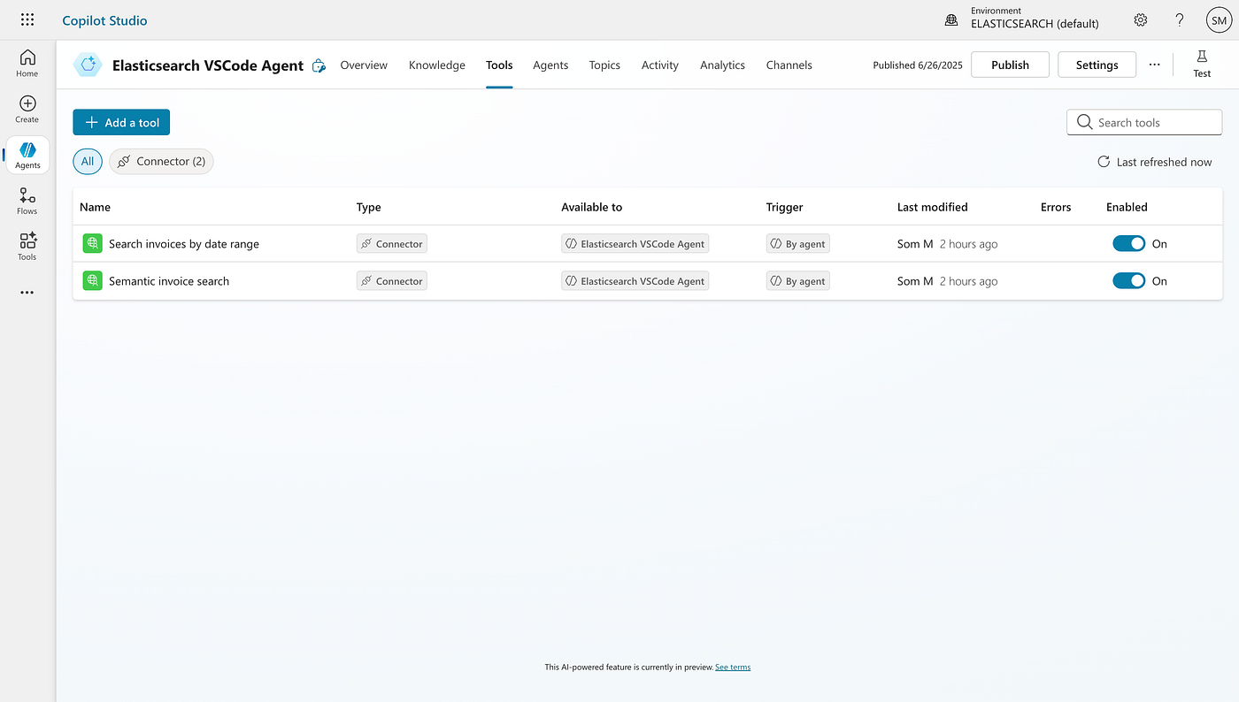Smart LLM Agents with Copilot Studio & Elasticsearch