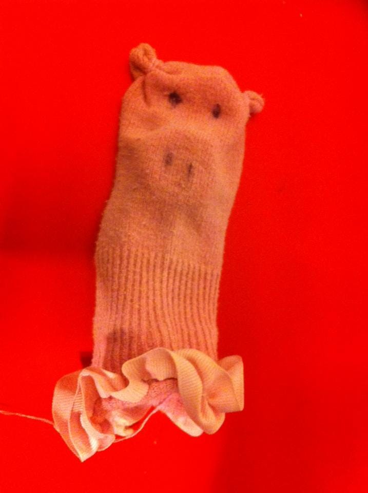 Pig Sock Puppet