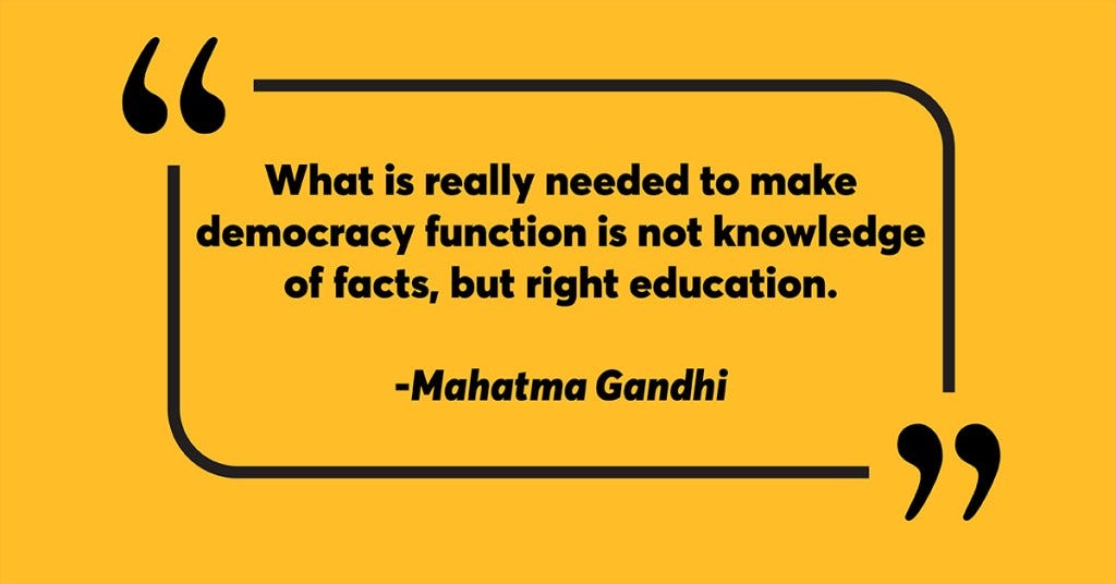 Gandhi On Education Quotes