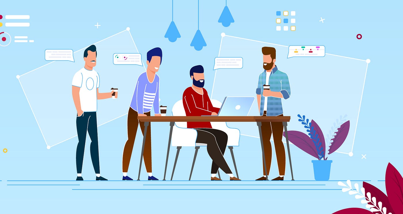 Animated People Working