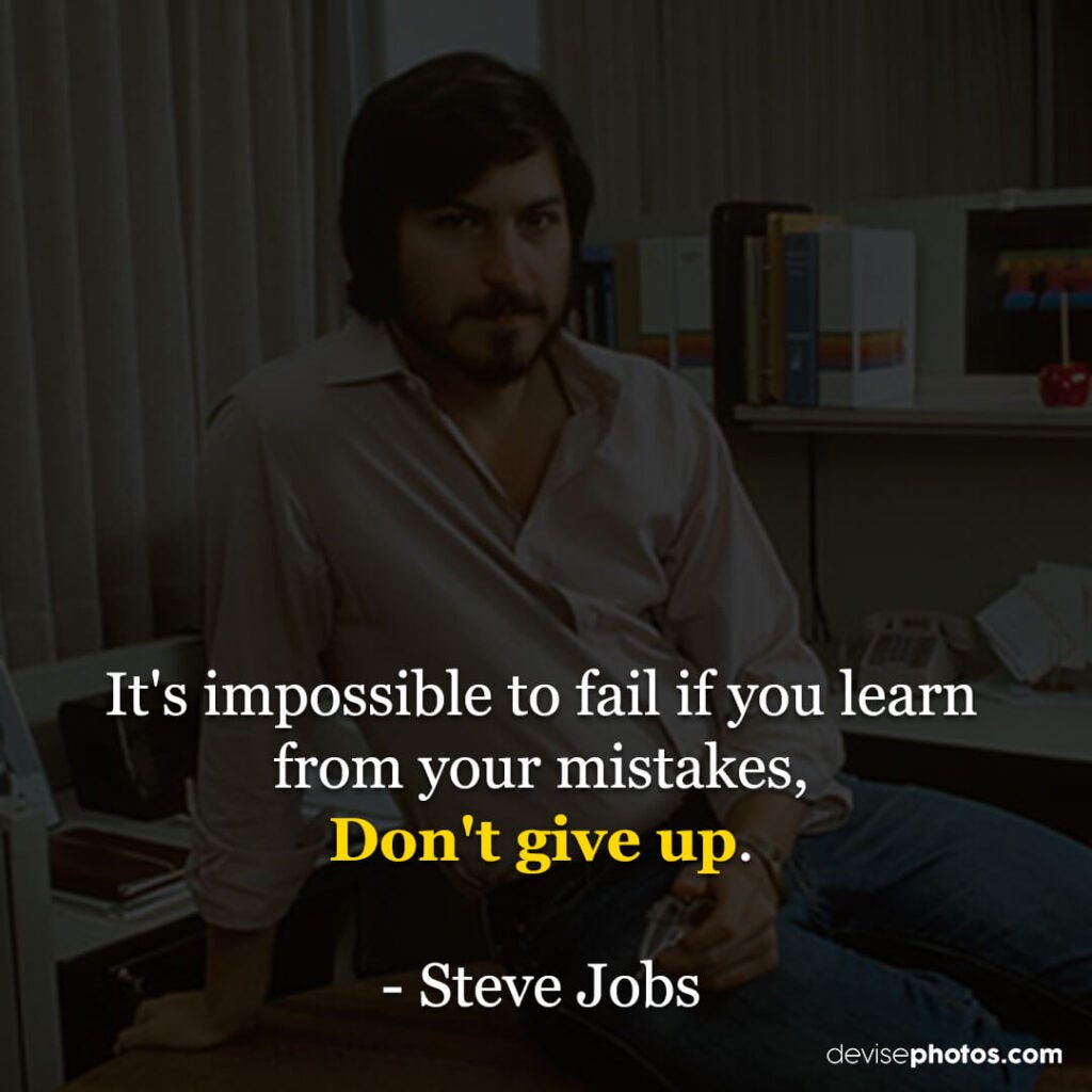Steve Jobs Quotes On Failure