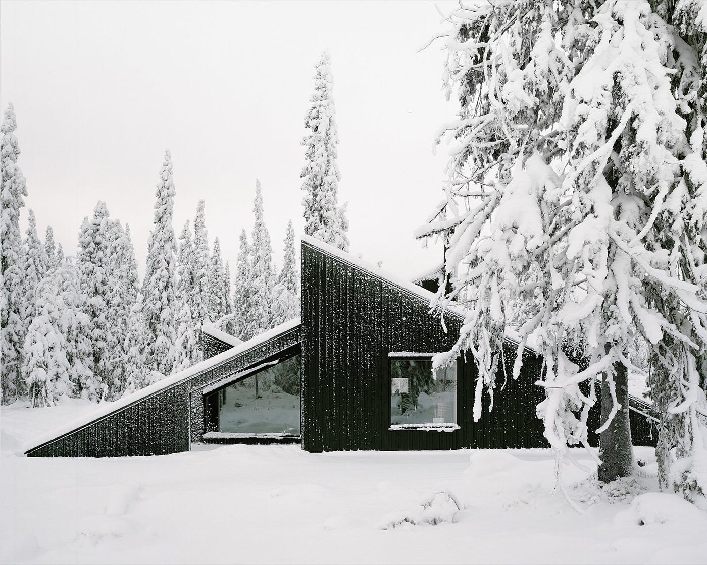 Modern Style Homes In The Snow