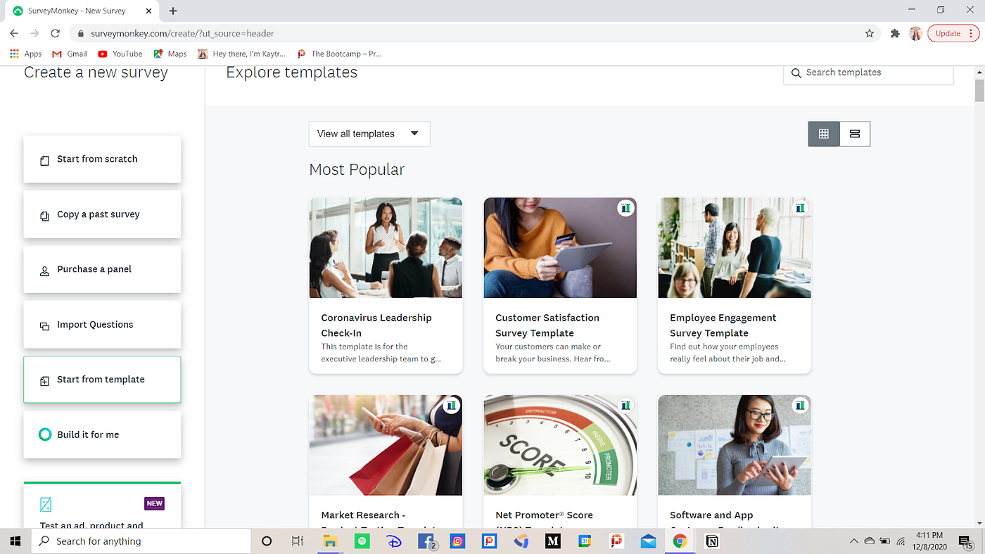 How To Create An Online Survey With Surveymonkey 12 Steps Create Your