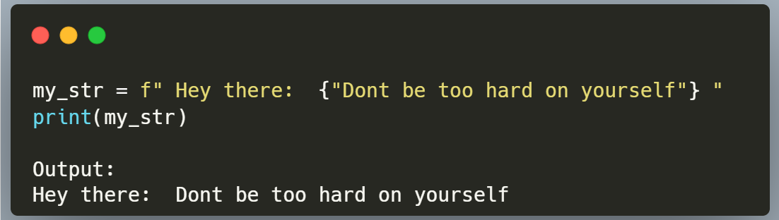 Python Backslash Quotes