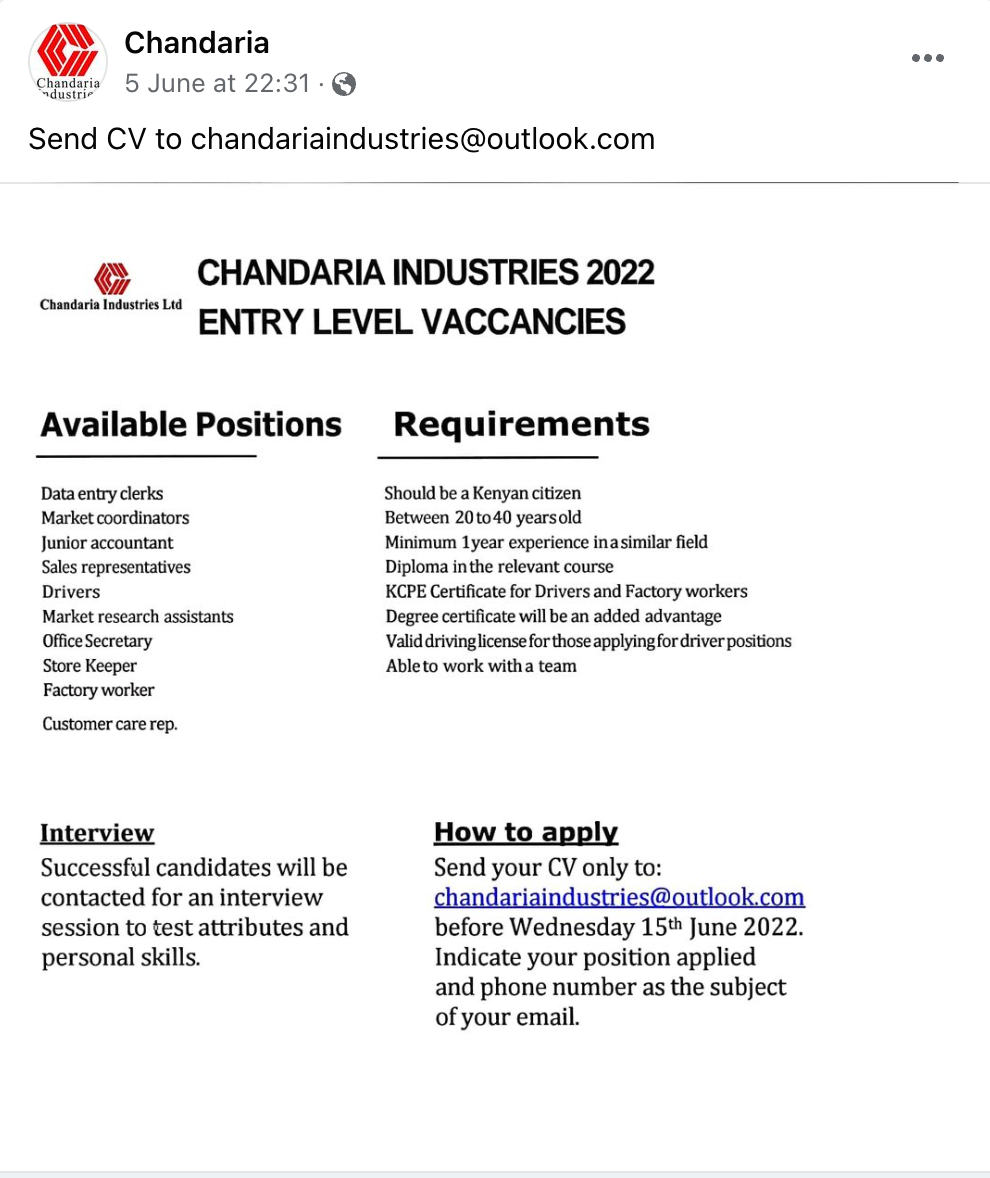 Chandaria Industries Logo