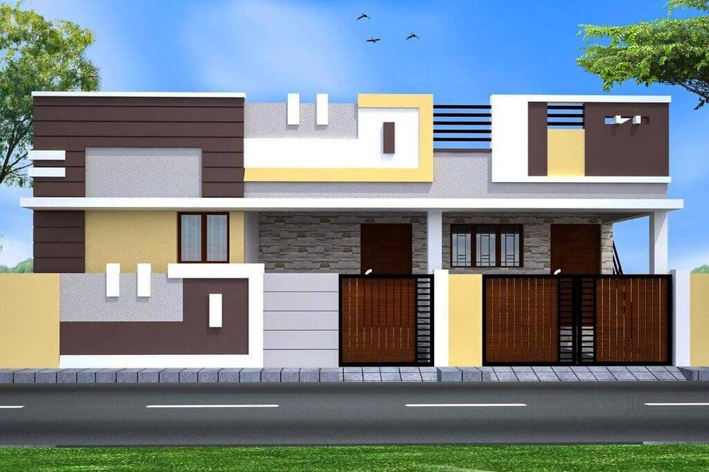 Single Home Design Front View