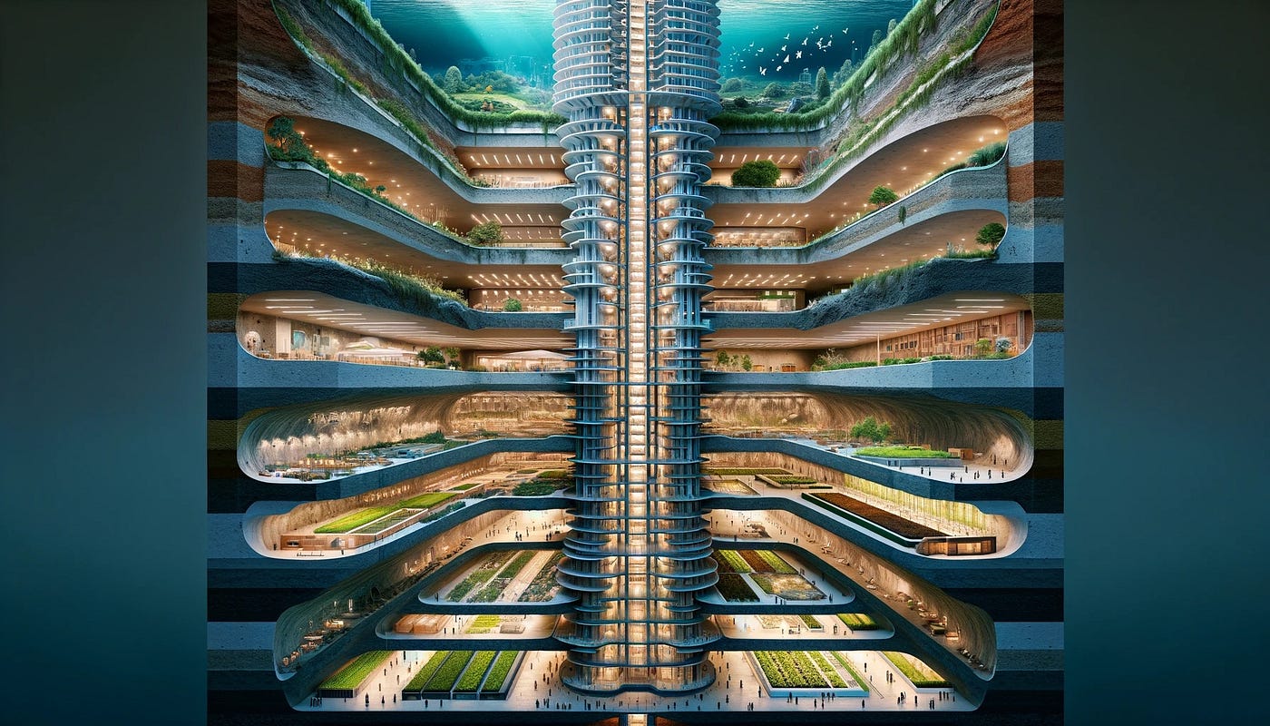 Future Underground Building HANGZHOU, CHINA MAY 16, 2022 An Aerial