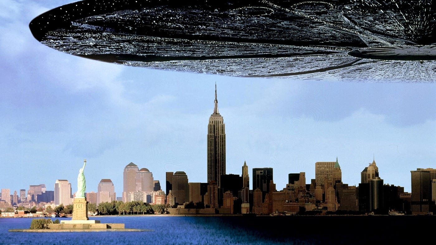 Independence Day Spaceship Size