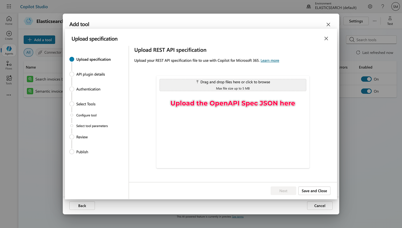 Smart LLM Agents with Copilot Studio & Elasticsearch
