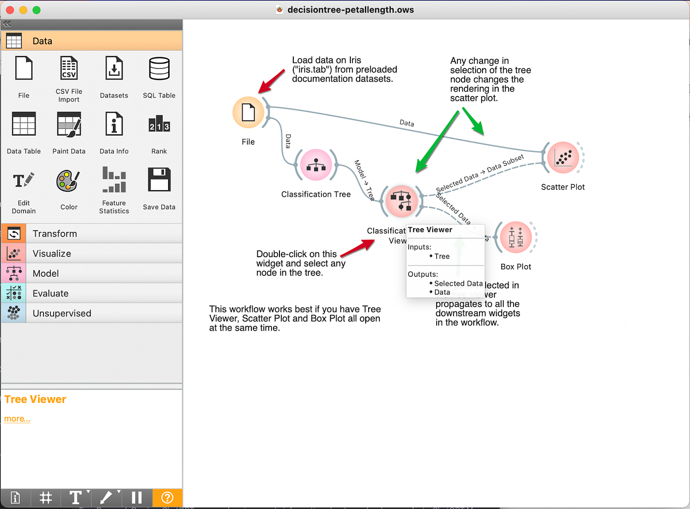 Orange Data Mining Screenshots Data Visualization In