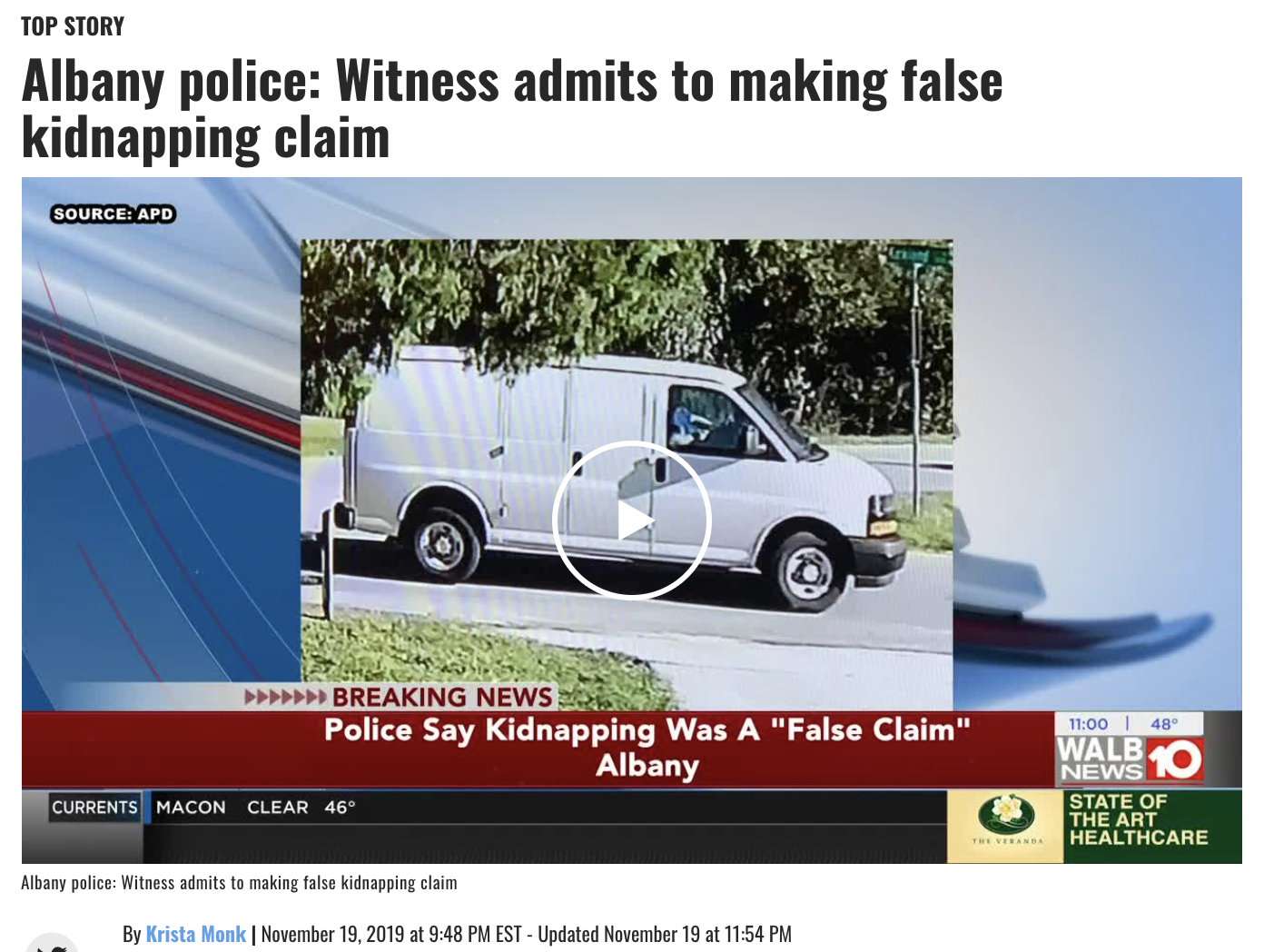 White Kidnapping Van