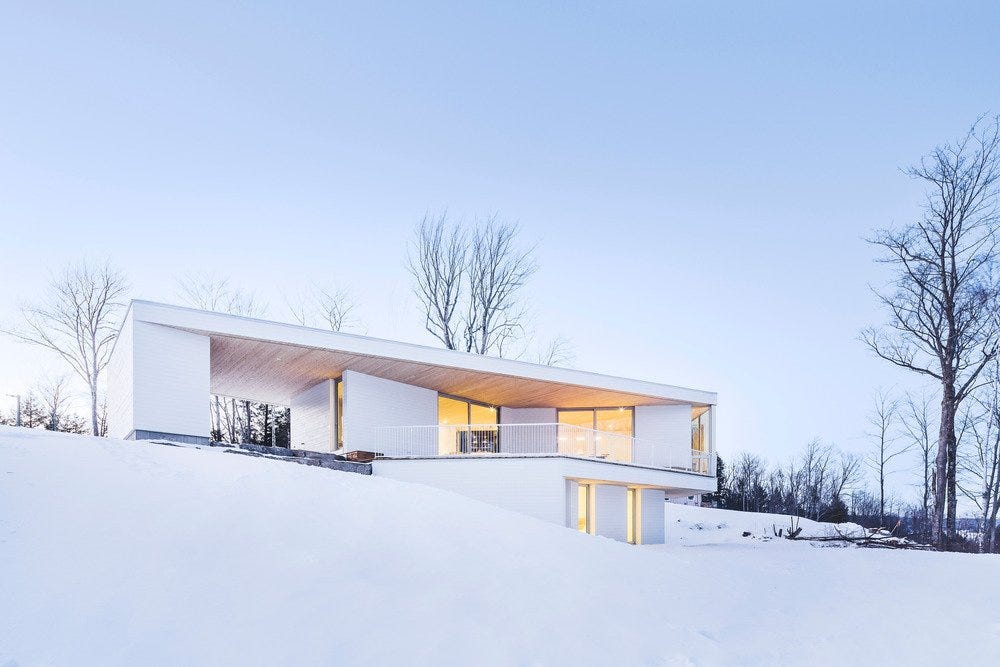 Modern Style Homes In The Snow