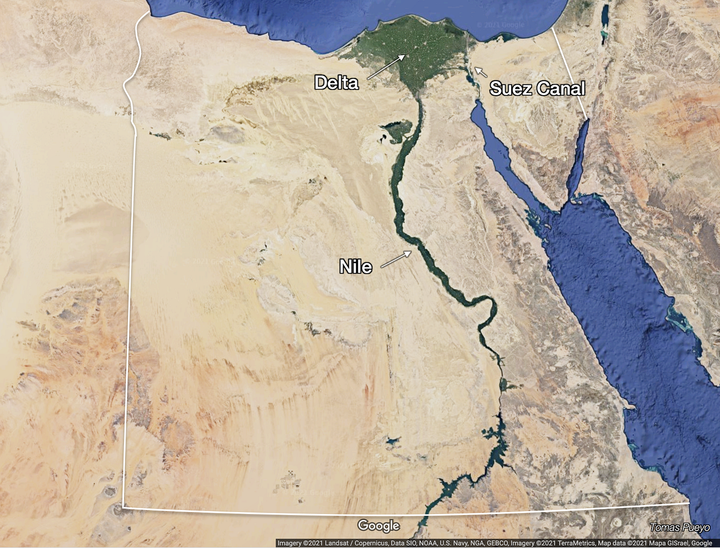 Nile Delta Africa Map