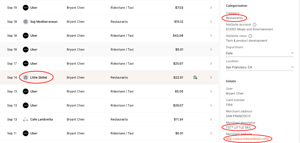 Credit Card Transaction Codes