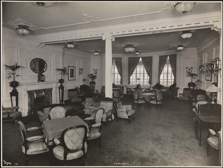 Rms Olympic Interior DEMURE GEORGIAN: Why Was The Reading & Writing