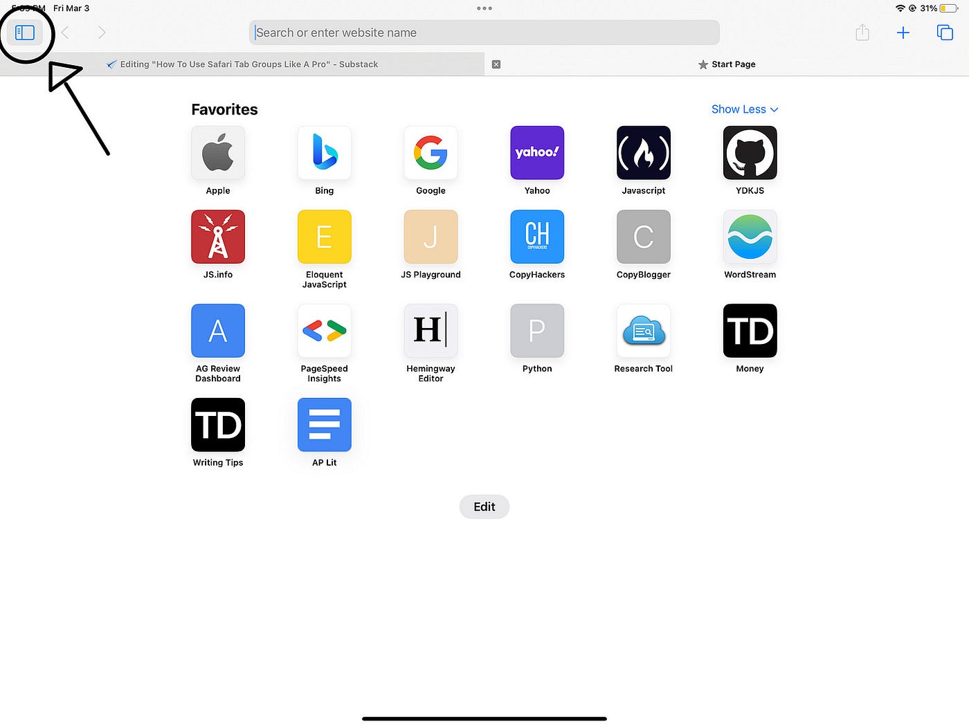 Safari Ipad Tabs