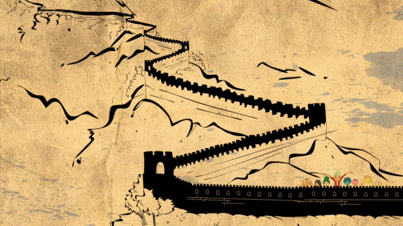 The Great Wall Of China Drawing Steps
