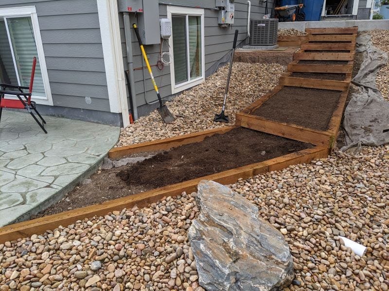 Gentle Steps With Terraced Yard