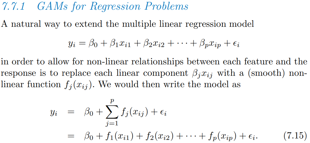 Generalized Additive Models Generalized Additive Models