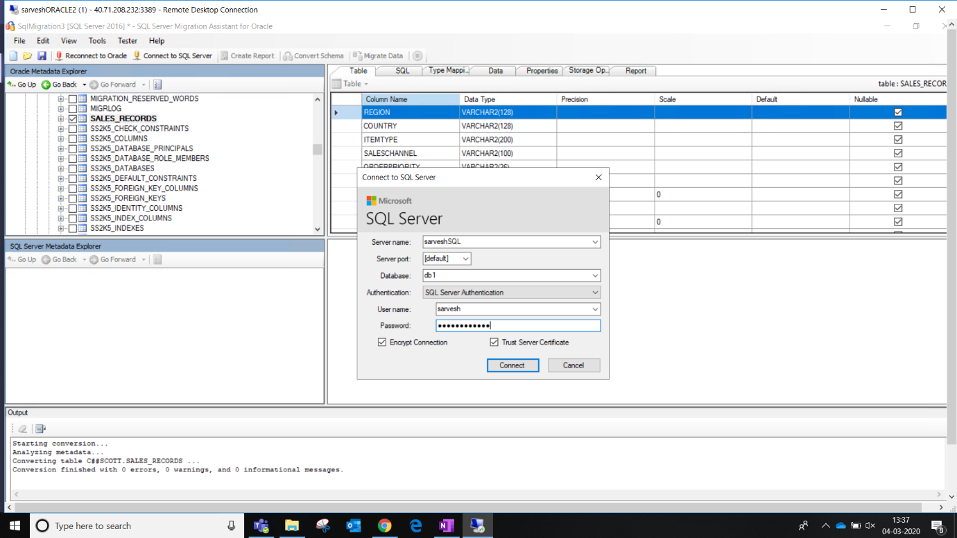 Oracle To Sql Server Migration Load Database Objects Oracle Schema To