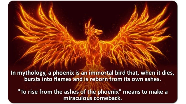 Phoenix Bird Rising From The Ashes Quotes Beautiful Poem With