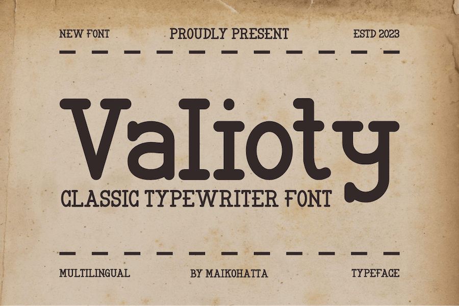 Typewriter Font Free Download