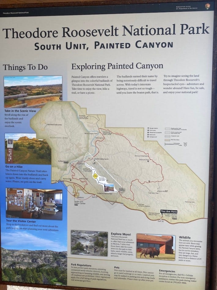 Theodore Roosevelt National Park North Map