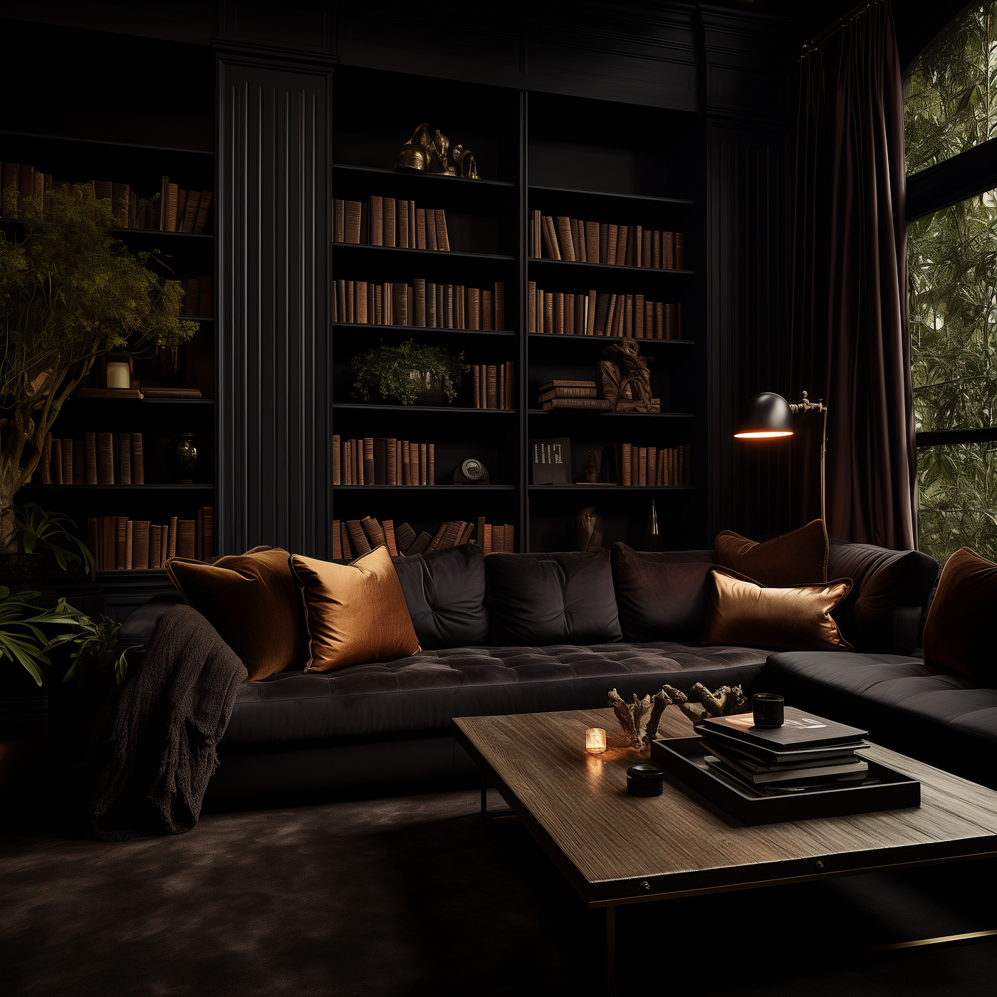 Dark room theme store