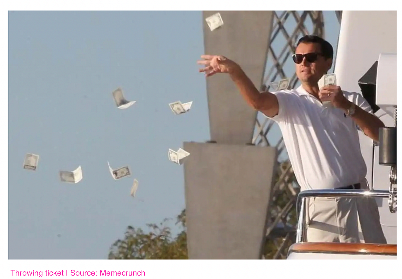 The Wolf Of Wall Street Throwing Money