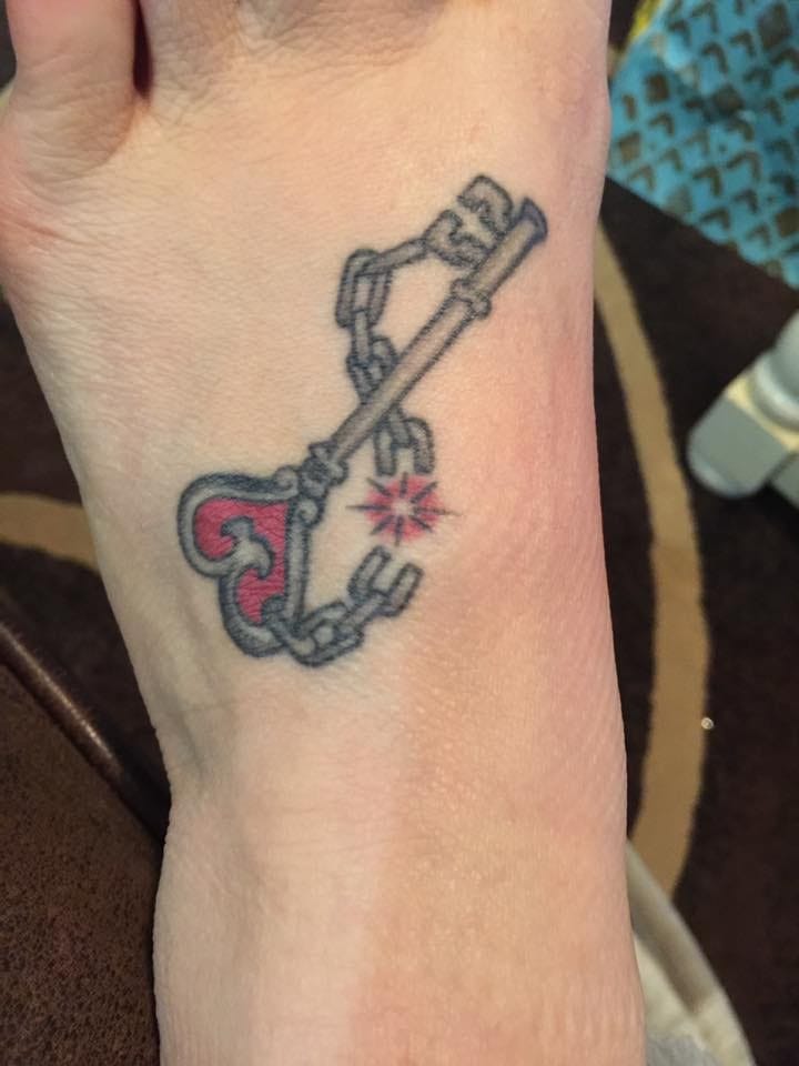 Key To My Heart Wrist Tattoo