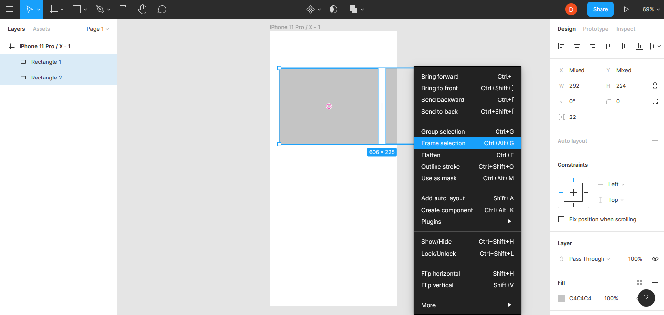 Horizontal Scroll Shape