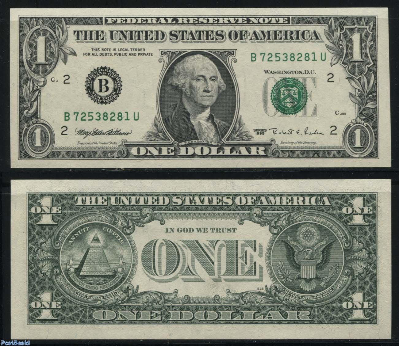 One Dollar Bill Front